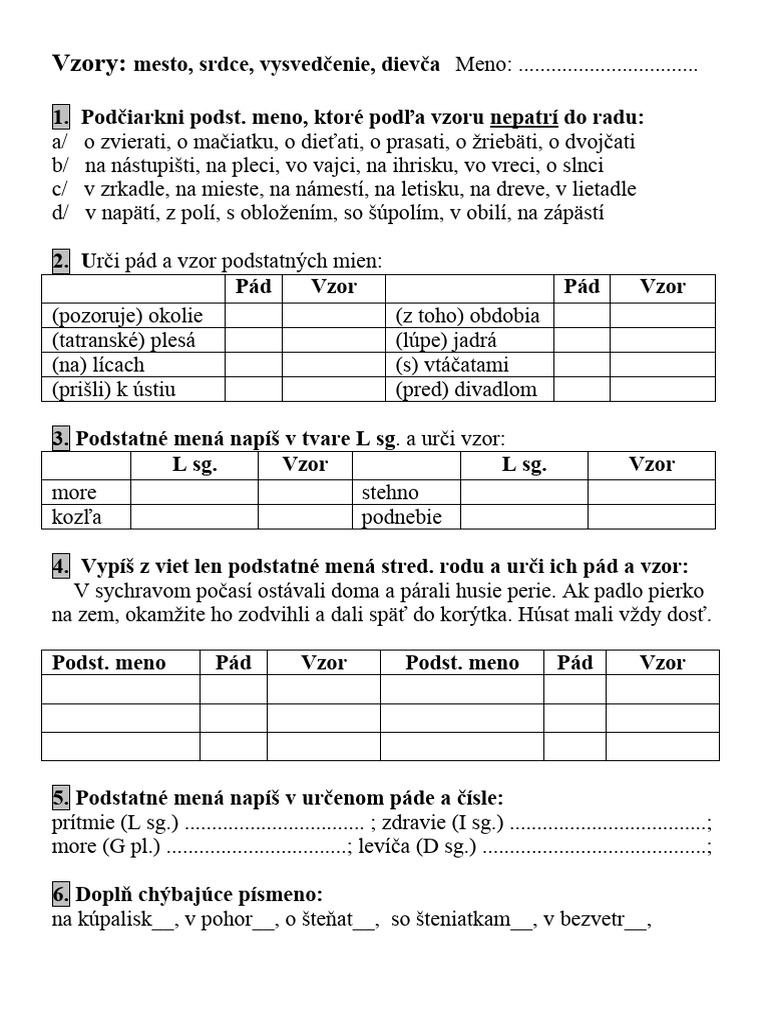 Úloha - Stredný Rod | PDF