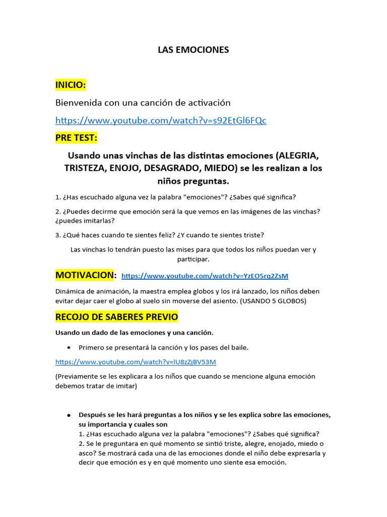 Sesion 1 Las Emociones | PDF | Las emociones