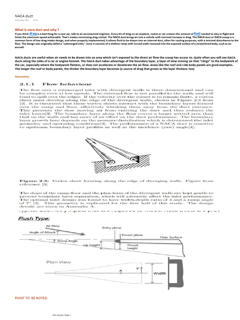 NACA Duct | PDF