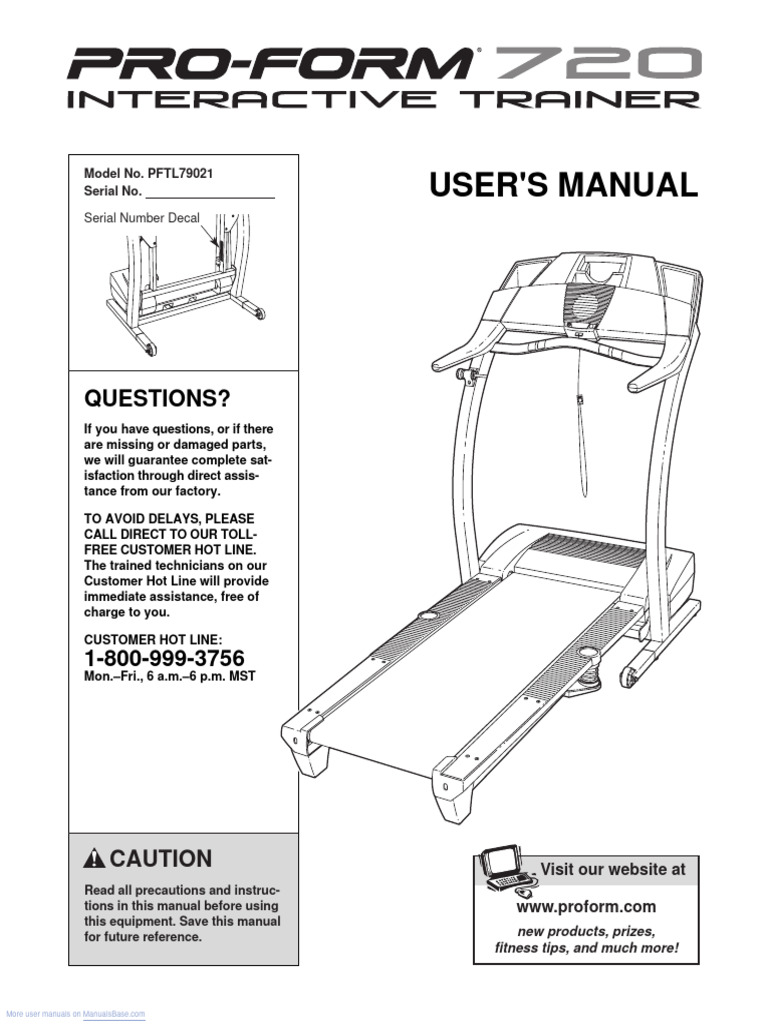 Manual ProForm 720 - ManualsBase.com | PDF