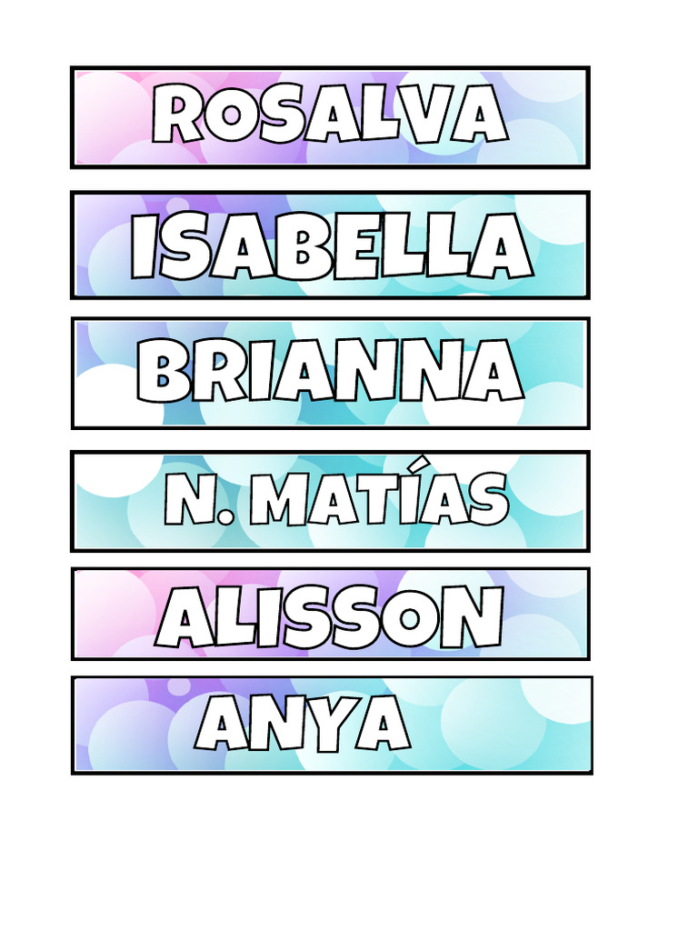 Blue and Yellow Cute Space Illustration Student Name Label | PDF