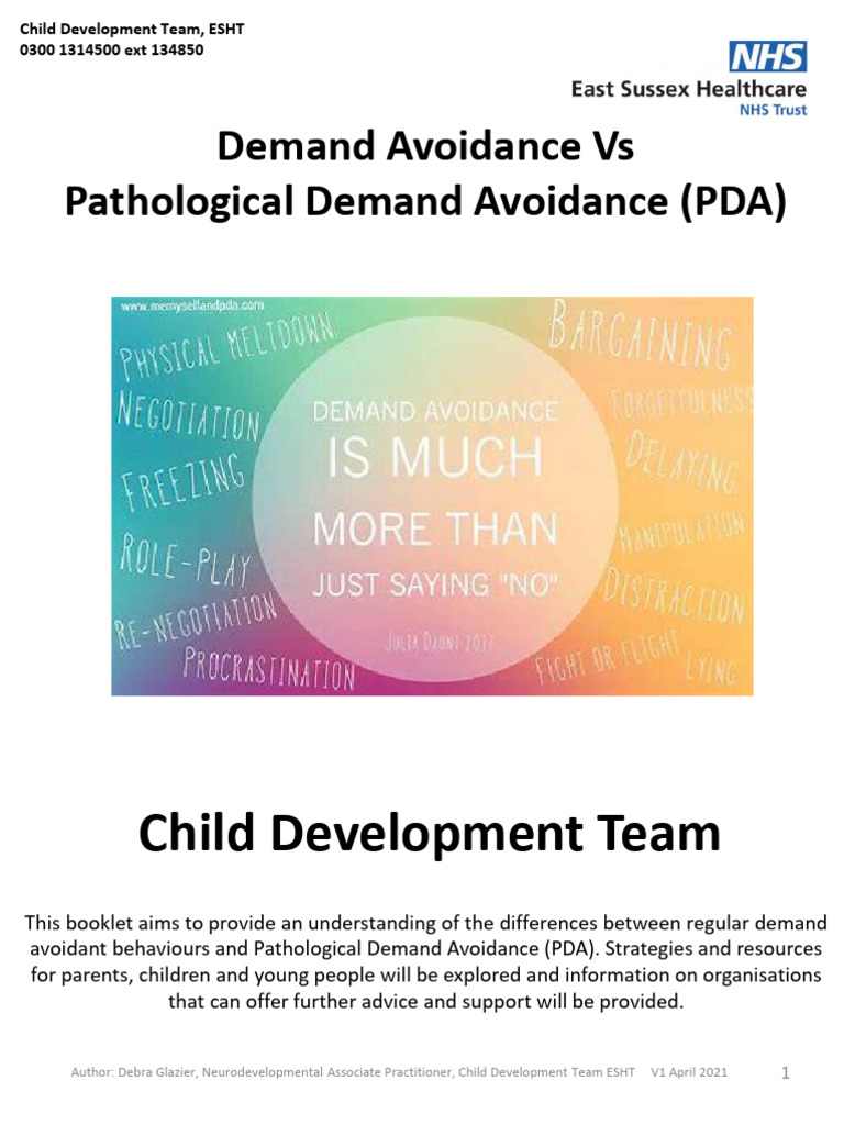 Understanding Pathological Demand Avoidance | PDF
