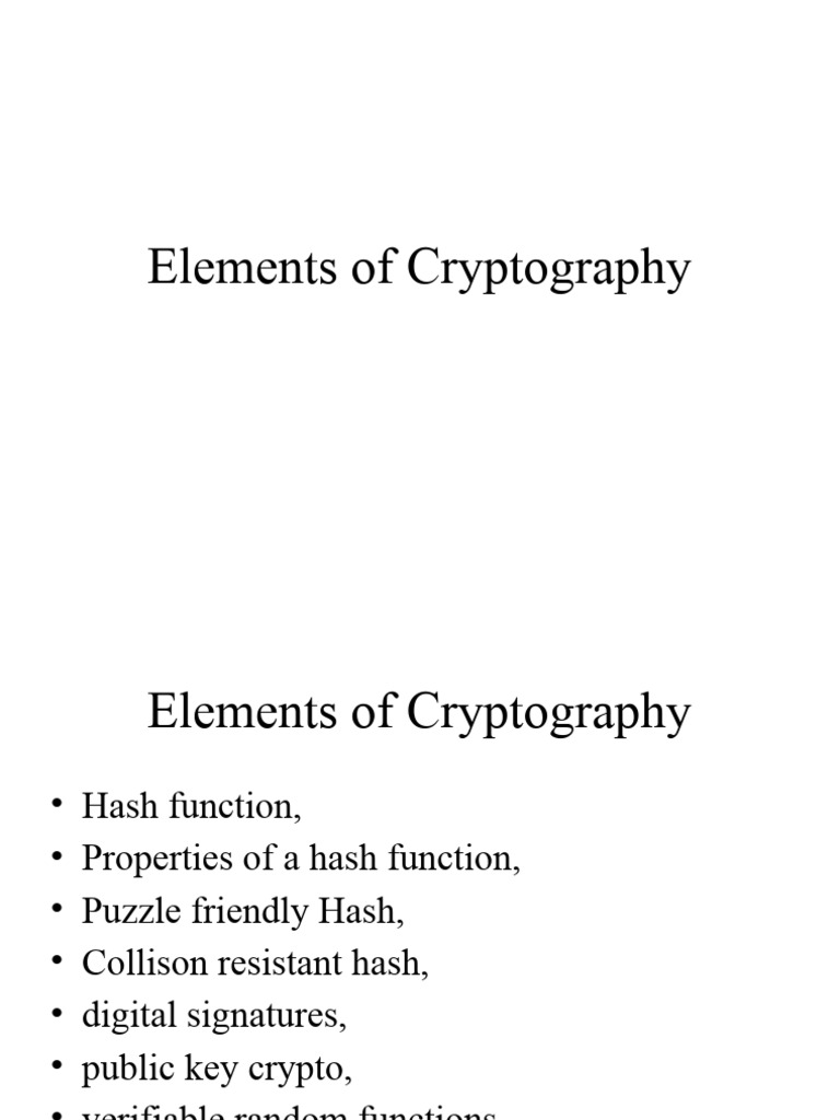 Elements of Cryptography | PDF | Apache Hadoop | Cryptography
