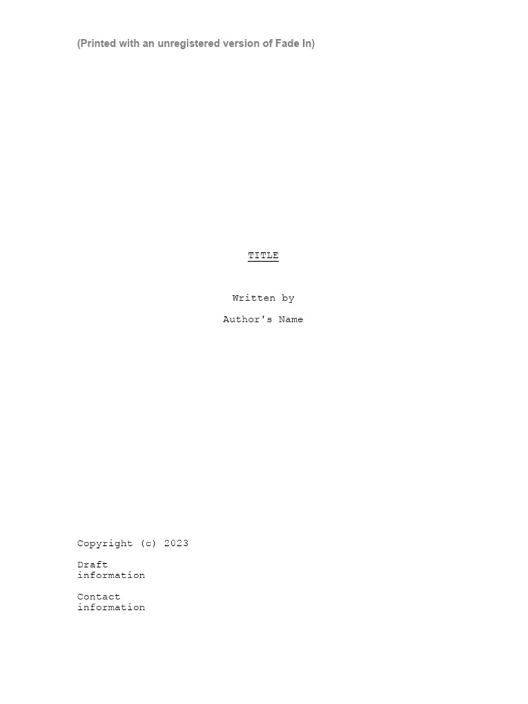 Road Rage Script | PDF