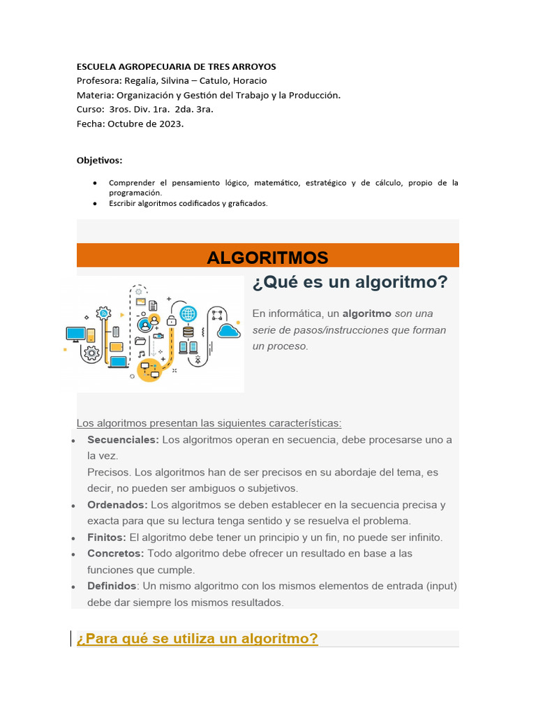 OyGTP ACTIVIDAD 10 ALGORITMOS | PDF