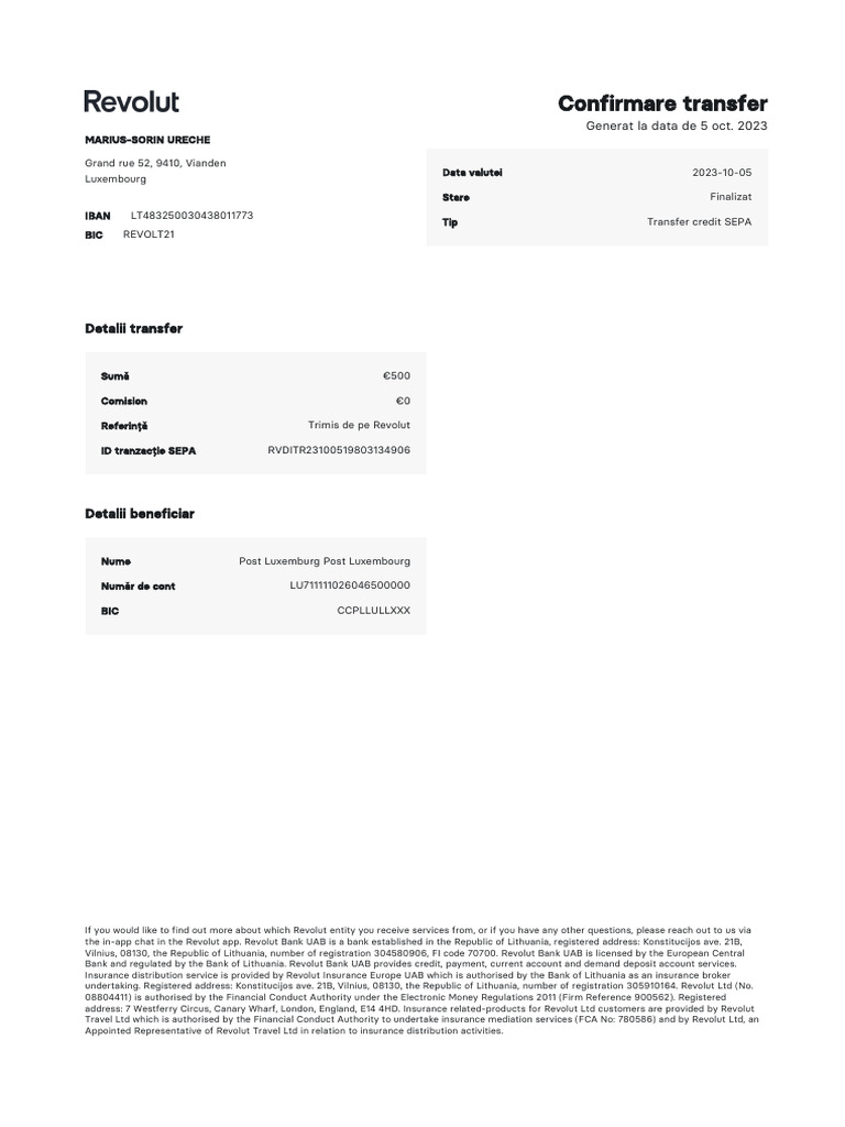 Transaction Confirmation Report en GB 4e7cb3 | PDF | Banks | Economies