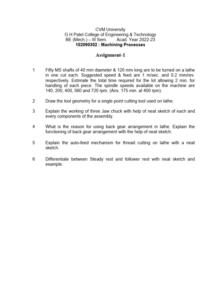 Assignment-1 2022-23 | PDF