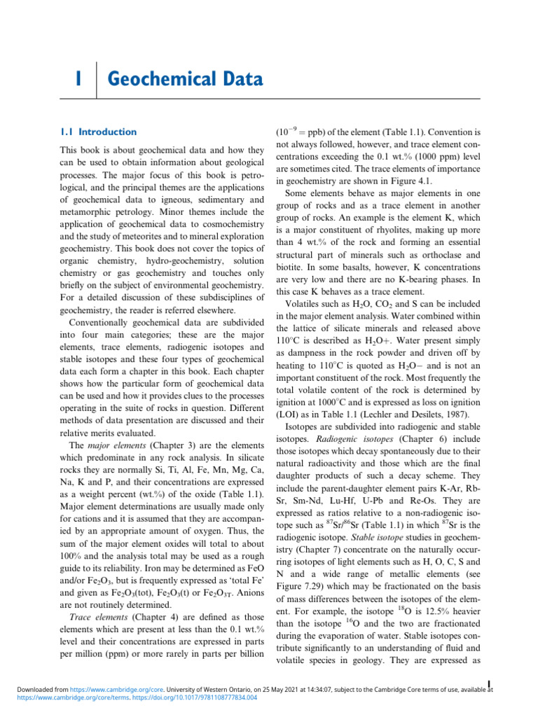 Geochemical Data Processes | Download Free PDF | Magma | Geochemistry