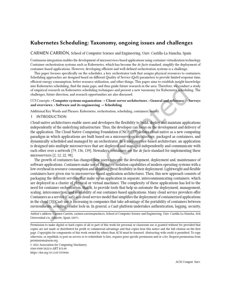 Kubernetes Taxonomy | PDF