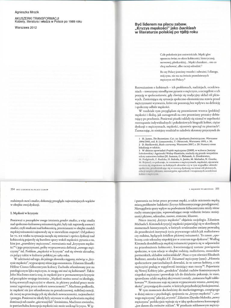 Mrozik - Kryzys Męskości | PDF