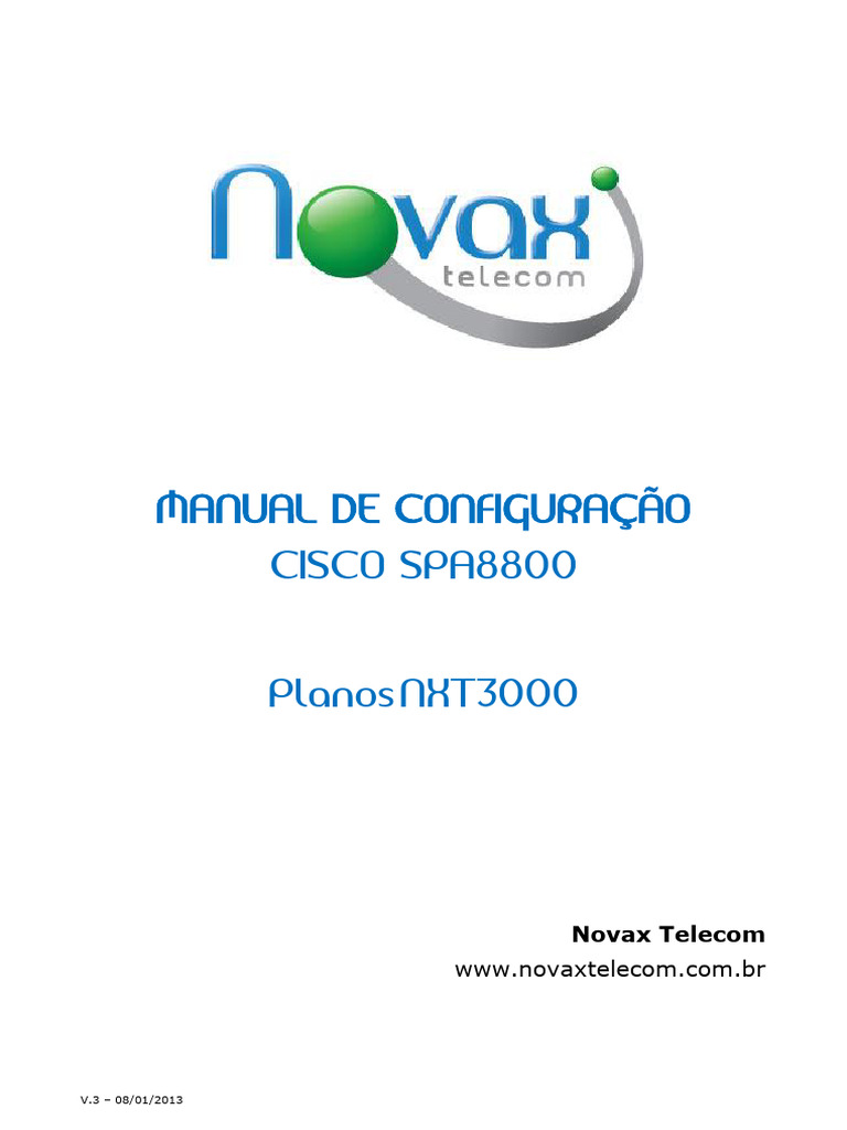 Manual de Configuração Linksys SPA8800 | PDF | Negócios | Computadores