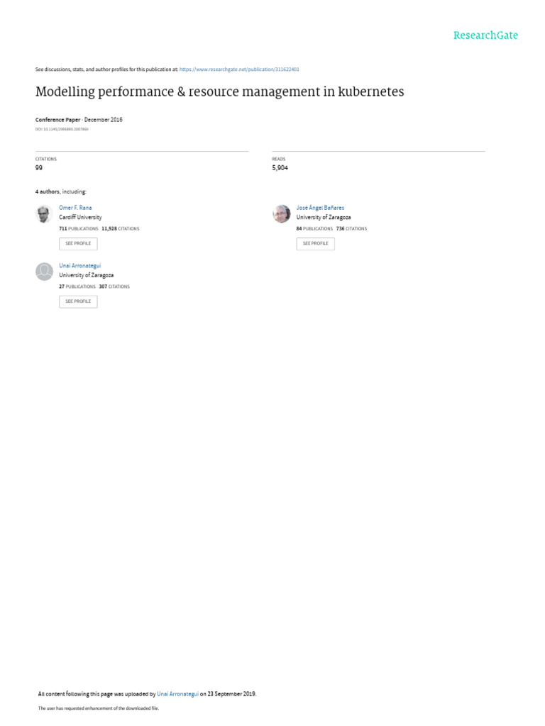 Modeling Performance In Kubernetes Pdf Cloud Computing Scalability