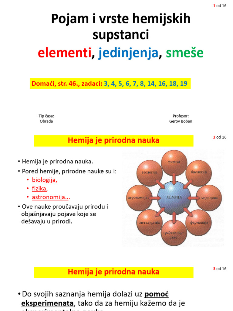 002 - Pojam - Vrste - Sup - Elem - Jed - Smese - STAMPAJ | PDF