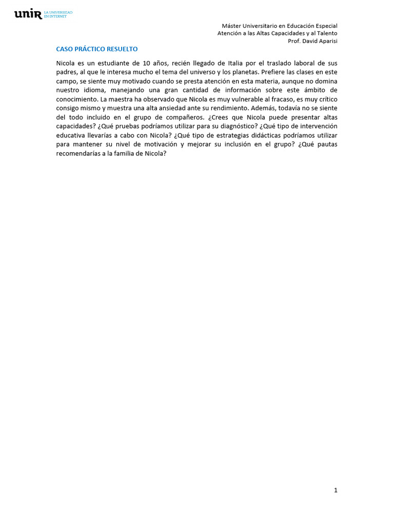 Caso práctico resuelto AACC | PDF