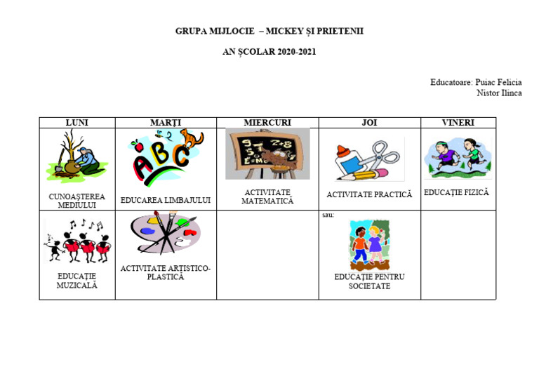 Orar Grupa Mica | PDF