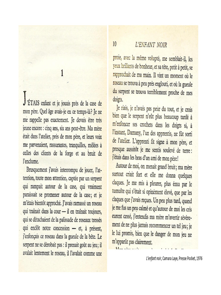 Lenfant Noir Camara Laye | PDF