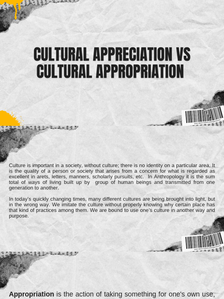 Understanding Cultural Appropriation vs. Appreciation | PDF | Social ...