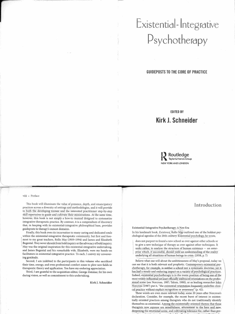 Existential-Integrative Psychotherapy - Kirk Schneider | PDF