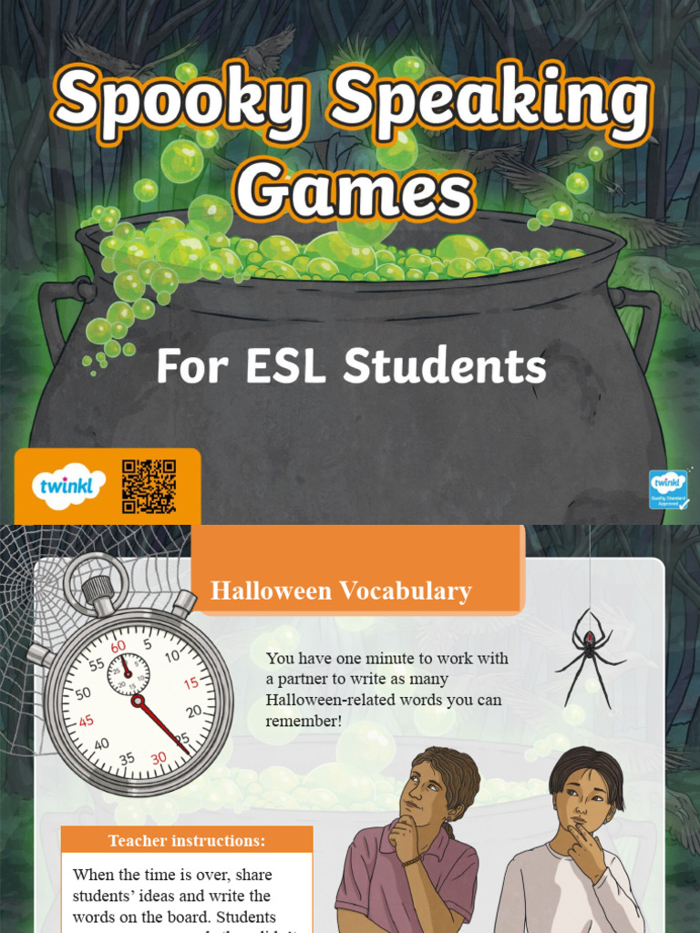 ESL Halloween Speaking Activities | PDF