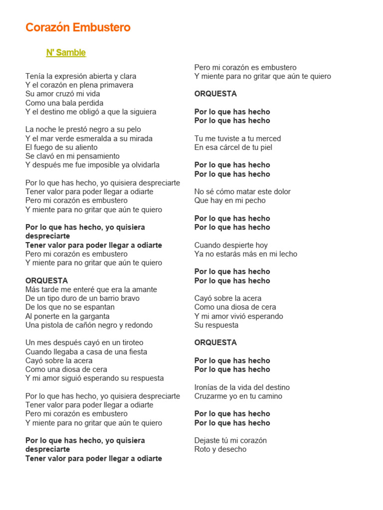 Corazón Embustero | PDF