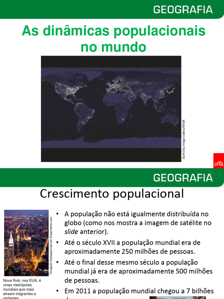 Texto 8 - Dinâmicas Populacionais No Mundo | PDF
