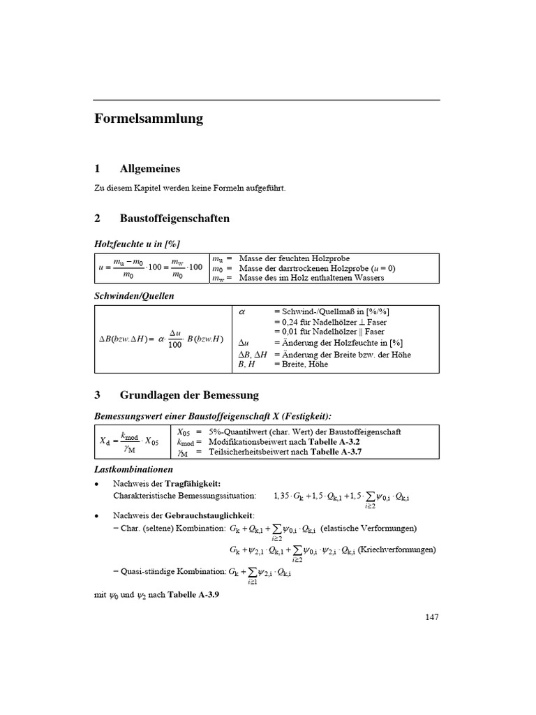 Formelsammlung | PDF