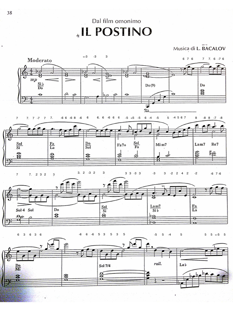 il postino harmonica cromatica tab | PDF