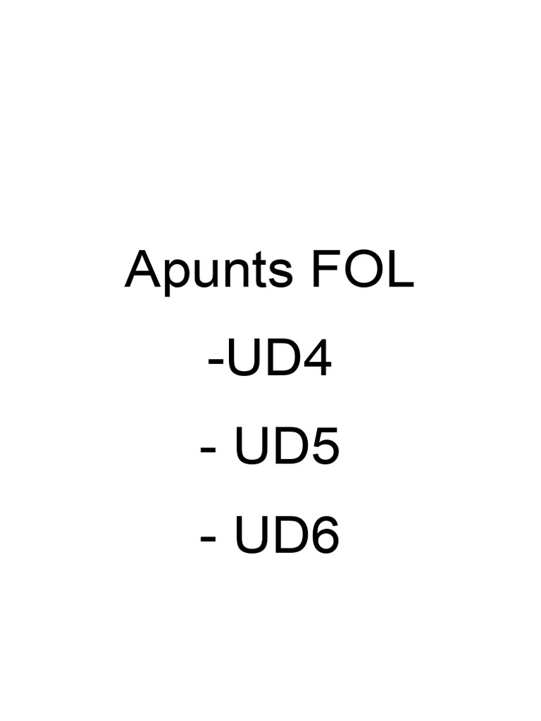 Apunts FOL UD4 - UD5 - UD6 | PDF
