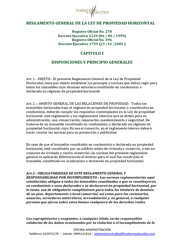 Reglamento General | PDF