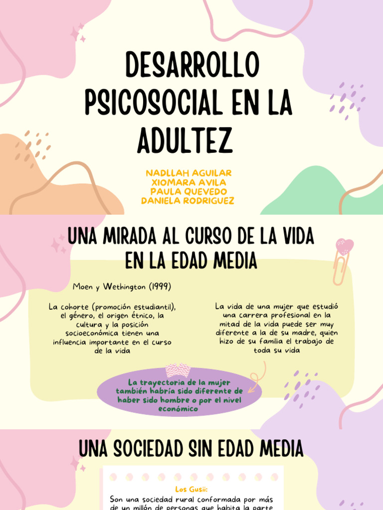 Desarrollo Psicosocial en La Adultez | PDF