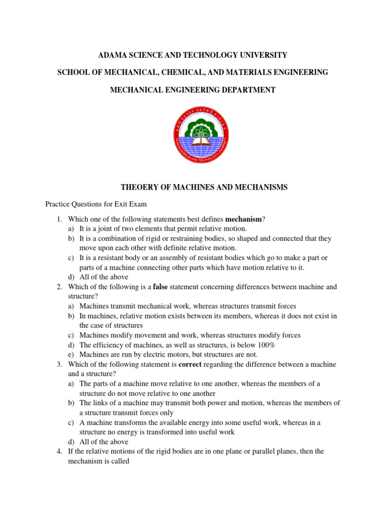 Theory of Machines and Mechanisms | PDF | Machines | Mechanics