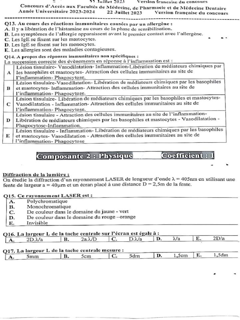 Concours Medecine | PDF