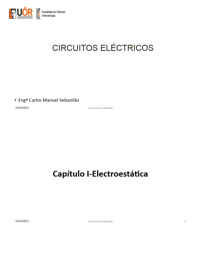 Circuitos Electricos I | PDF | Eletricidade | Carga elétrica
