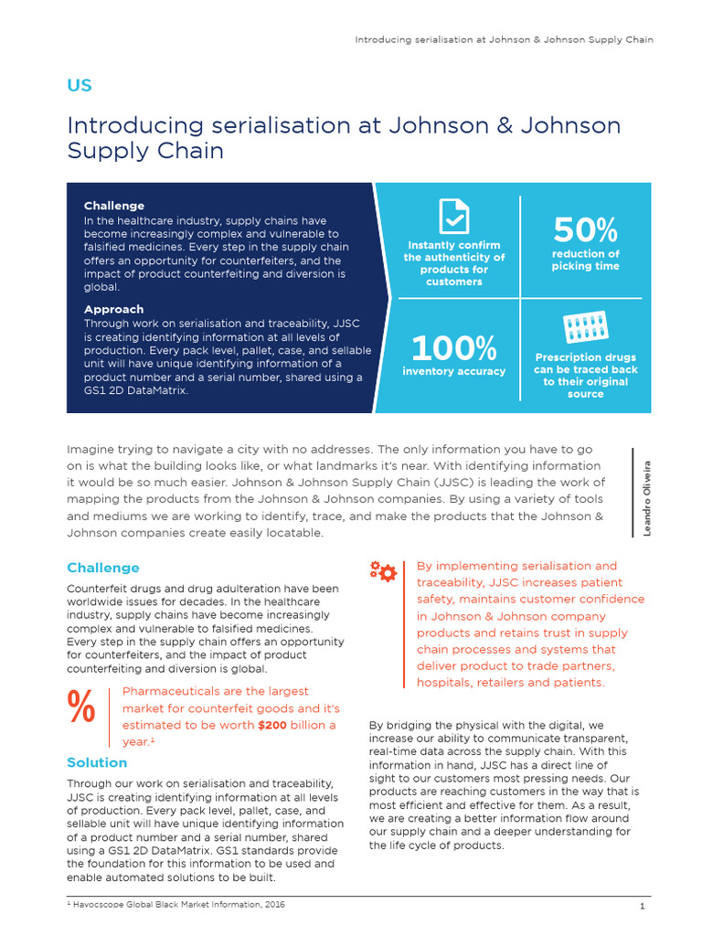 gs1 Healthcare Reference Book 2019 2020 Us Introducing Serialisation at Johnson Johnson Supply ...