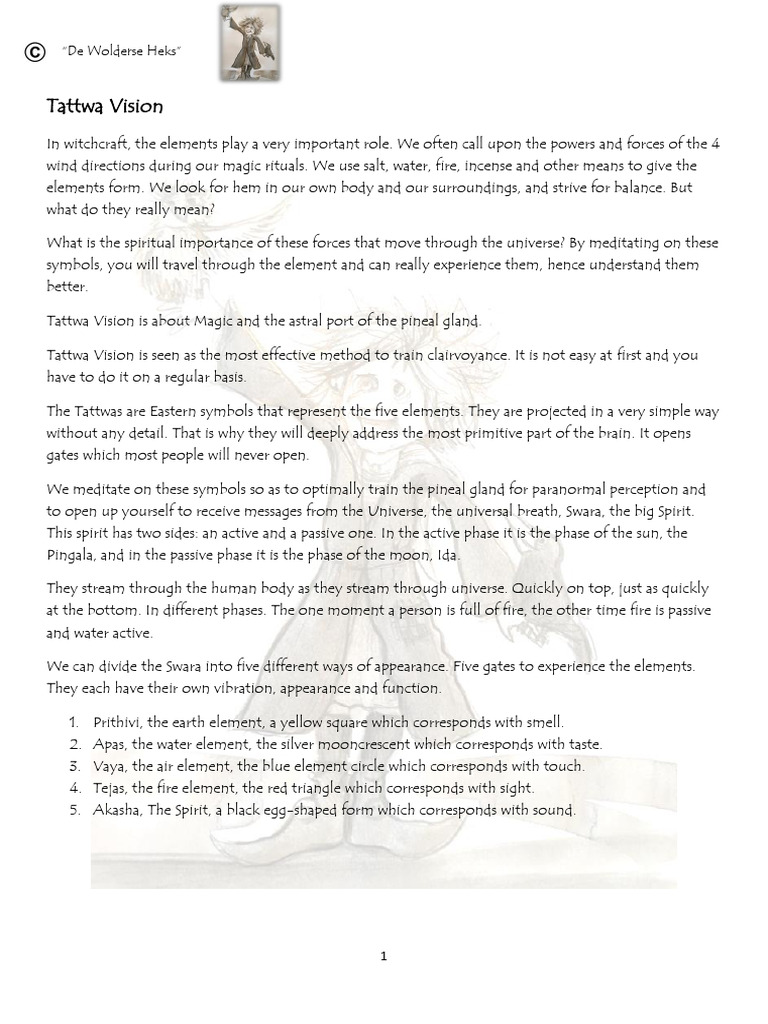 Tattwa Vision and Elemental Magic | PDF