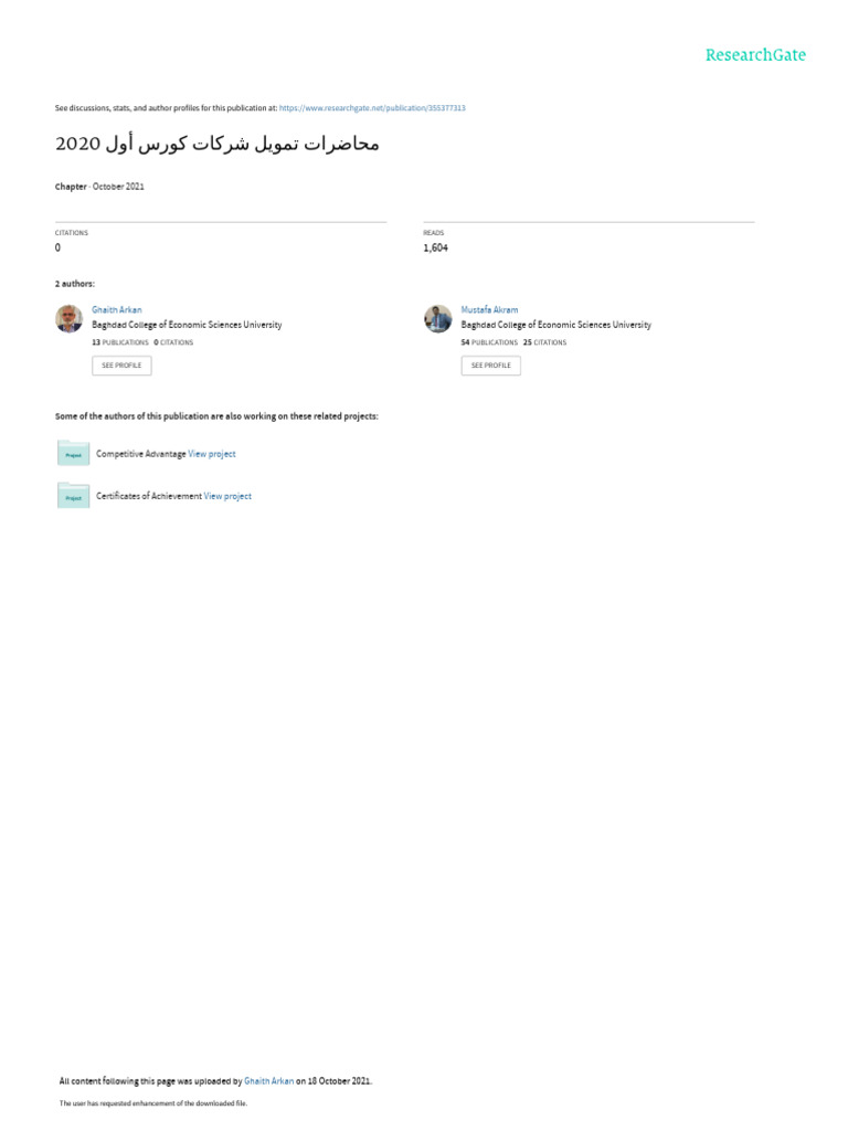 October 2021: Ghaith Arkan Mustafa Akram | PDF