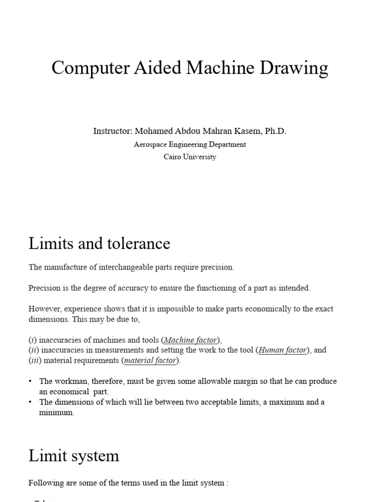 03 Limits, Tolerance, Fits | PDF | Engineering Tolerance | Physical ...