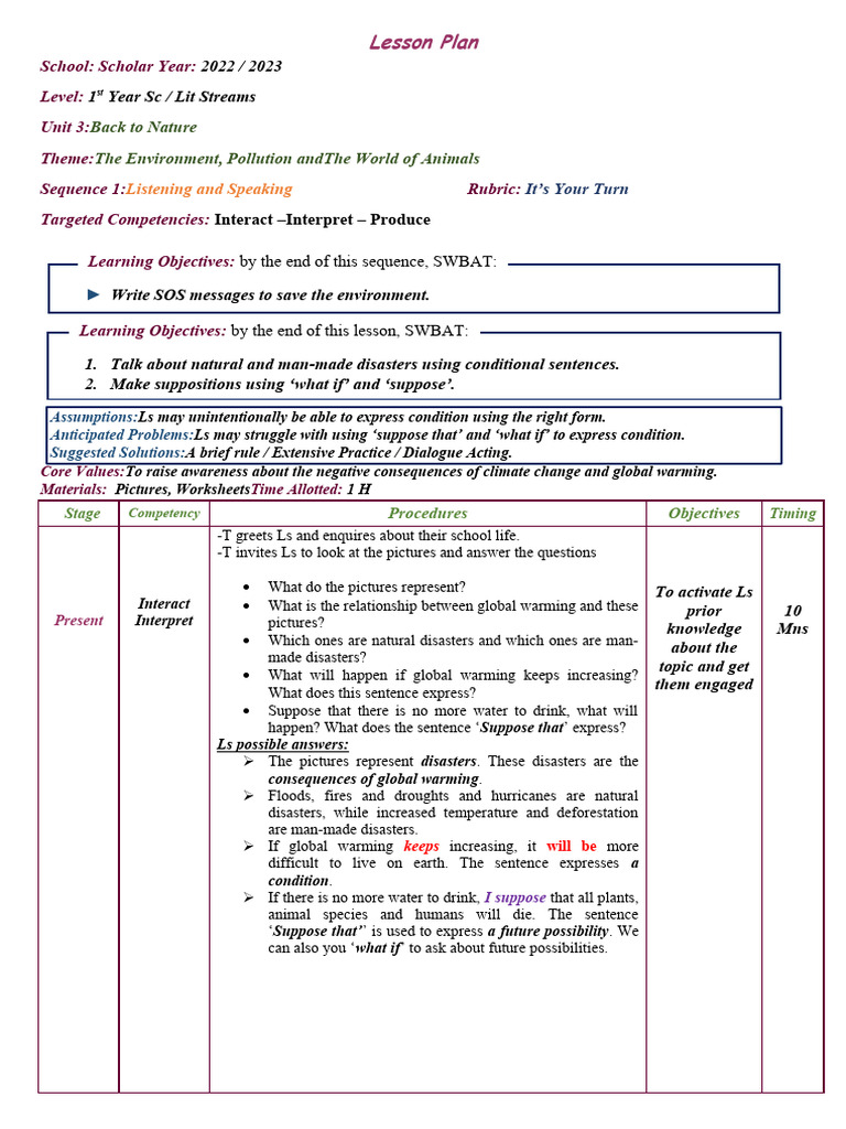 3.it's Your Turn Lesson Plan | PDF