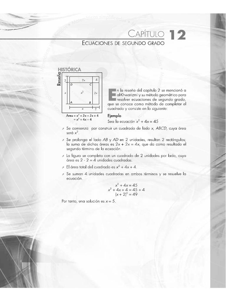 Matematica Simplificada Ecuaciones 2do Grado | PDF