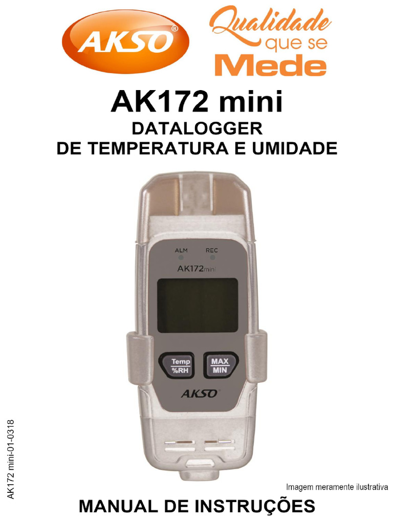 AK172 Mini DATALOGGER DE TEMPERATURA E UMIDADE - PDF | PDF