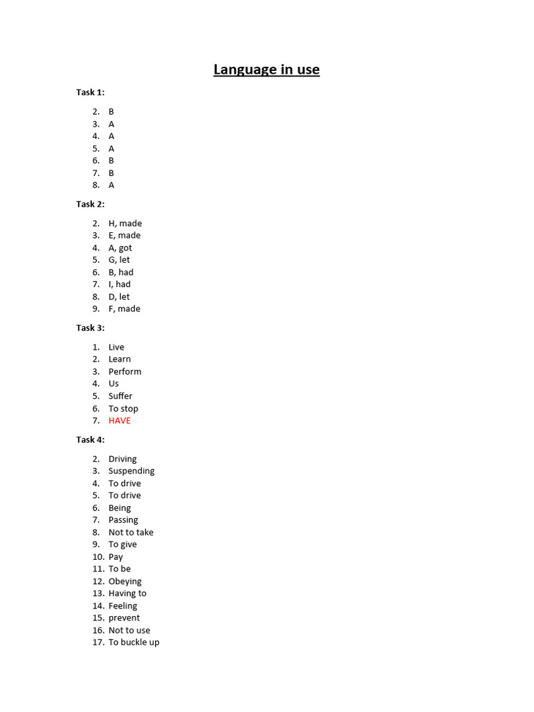 Ranzini, Mercedes Belén - Group A - Language in Use - Unit 3 - Self-Study Material - Module 3 | PDF