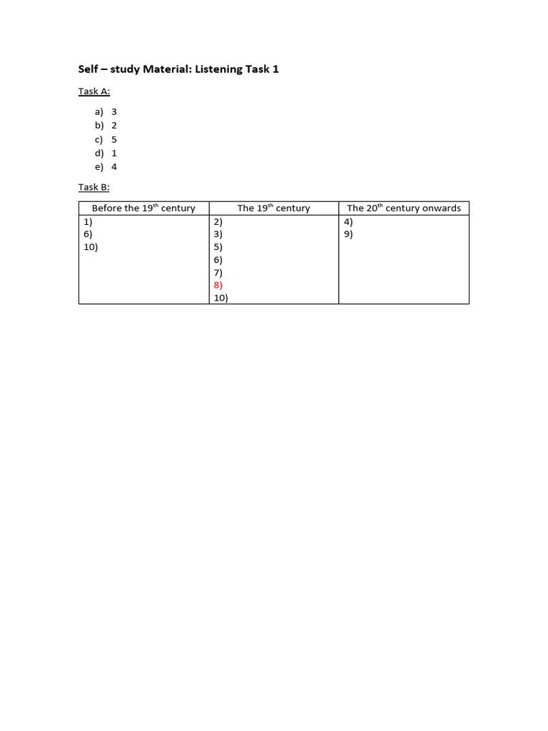 Ranzini, Mercedes Belén - Group A - Listening Comprehension - Unit 1 - Self-Study Material ...