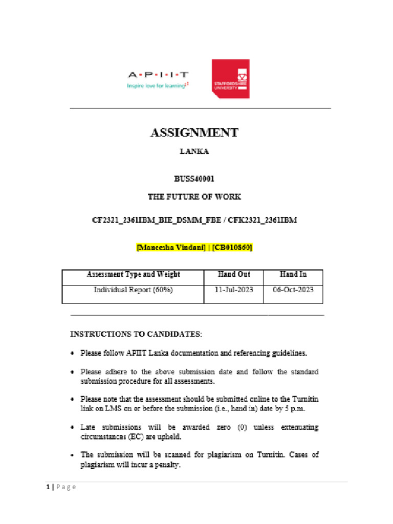 FOW MAS Report | PDF