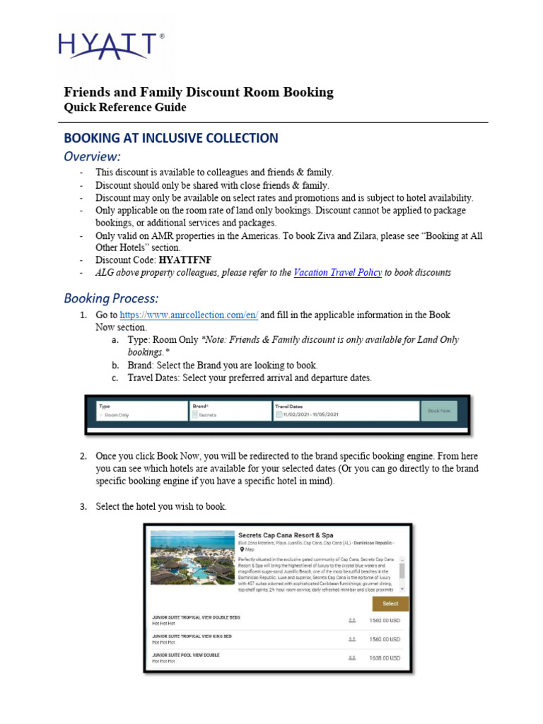 Inclusive Collection Friends and Family Discount Rate Room Booking ...