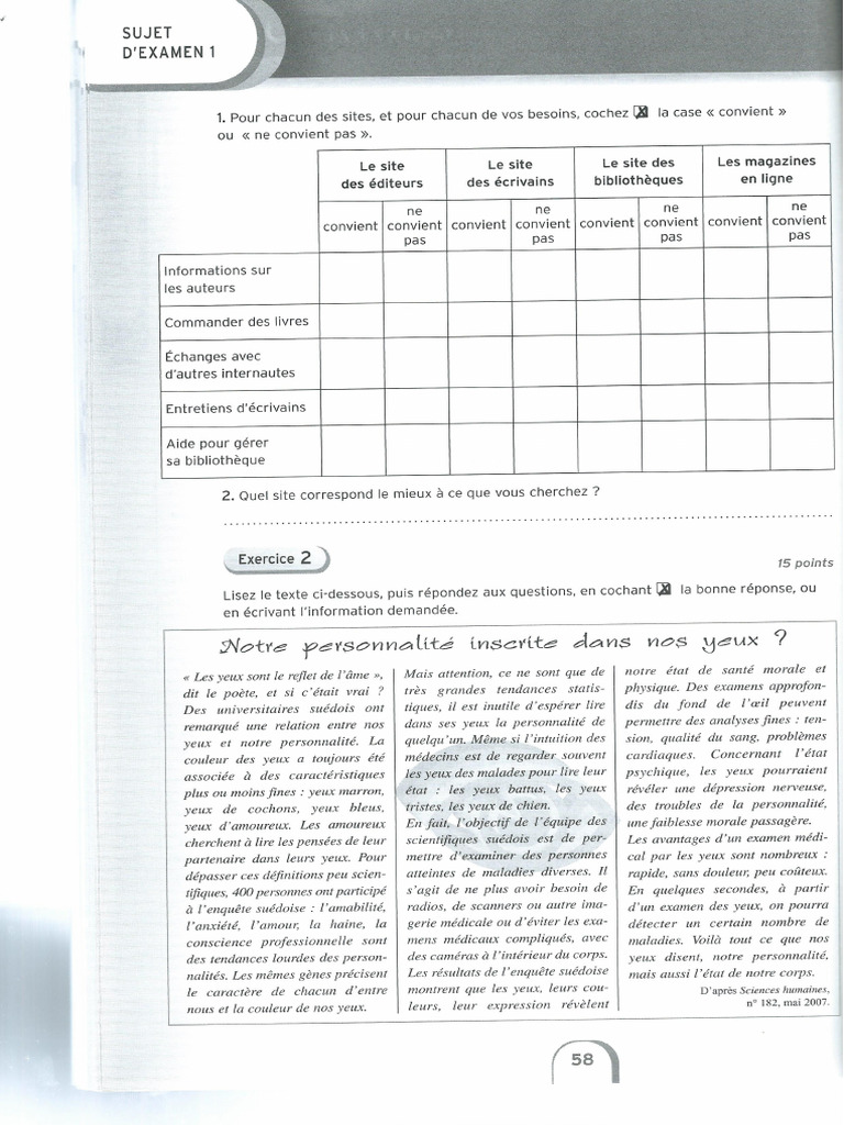 Compréhension écrite B1 | PDF