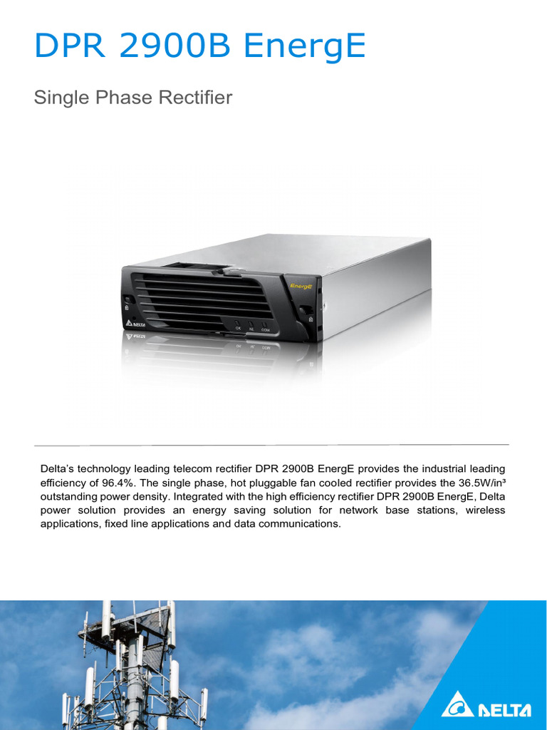DPR2900B Datasheet | PDF | Rectifier | Electric Power