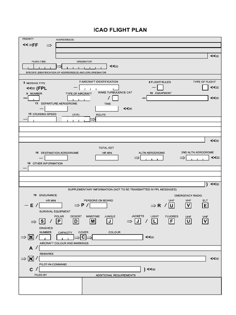Icao FP Template | PDF