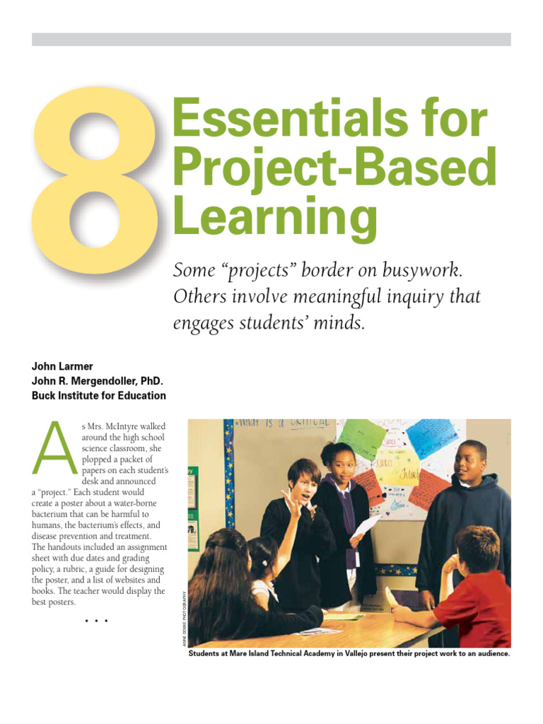 LAMER MERGENDOLLER 8 essentials for PBL | PDF