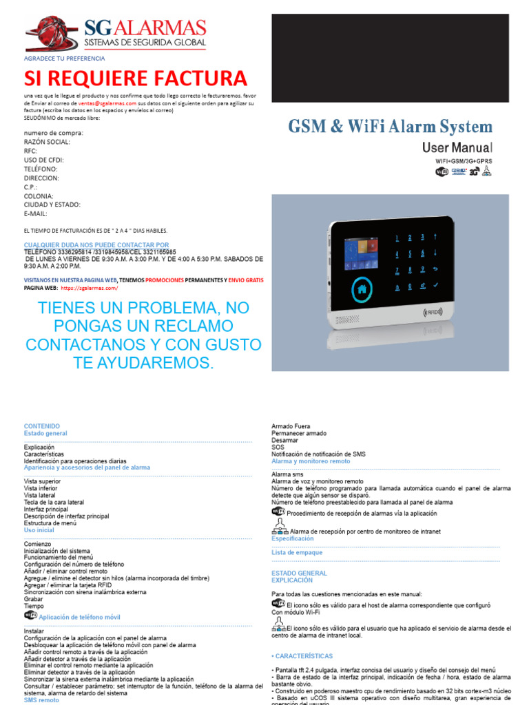 Manual Alarma | PDF | Ieee 802.11 | 3 G