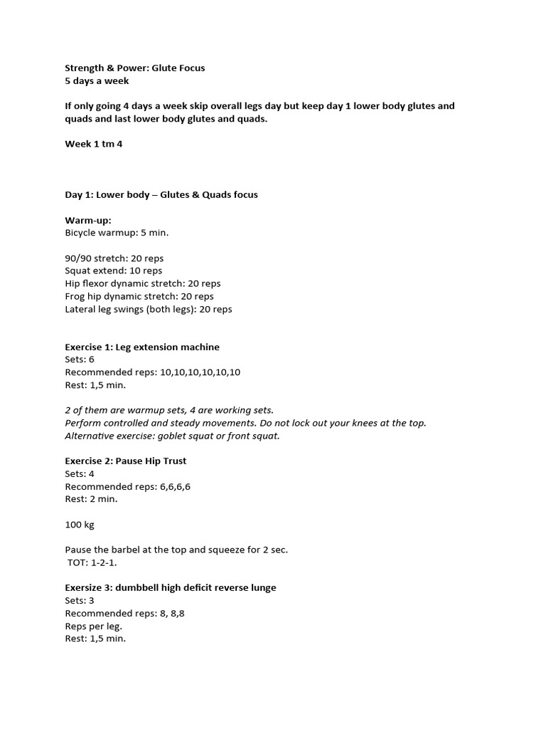 8 Week Work Out | PDF | Strength Training | Weight Training